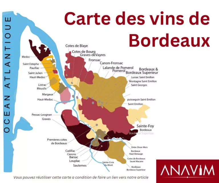 Carte des vins de bordeaux et explication des appellations - Anavim ...
